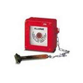 Przycisk alarmowy n/t z młoteczkiem, obudowa SxWxG 120x120x70mm, IP55 ...